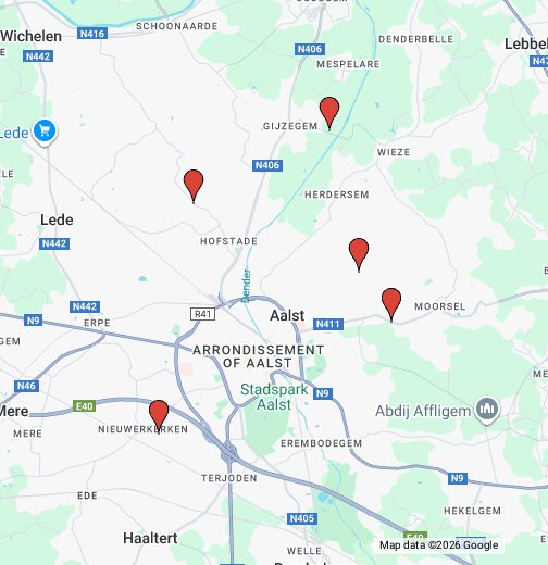 Textielcontainers Groot-Aalst - Google My Maps